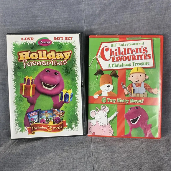 Media | Lot Of 2 Barney Dvds Holiday Favorites 3dvd Gift Set Childrens ...
